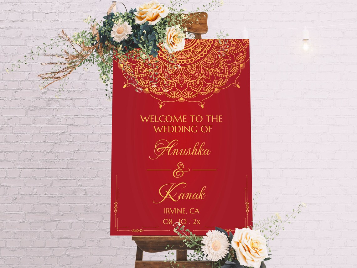 Wedding Sign Bundle Indian Wedding Seating Chart Indian Theme Table ...