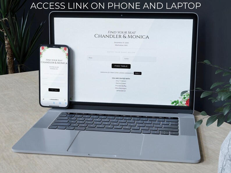 QR Code Wedding Seating Chart Scan QR Code to Find Your Seat Digital ...