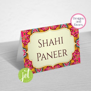 Wedding Food Label Desi Wedding Buffet Label Food Card Indian Wedding ...