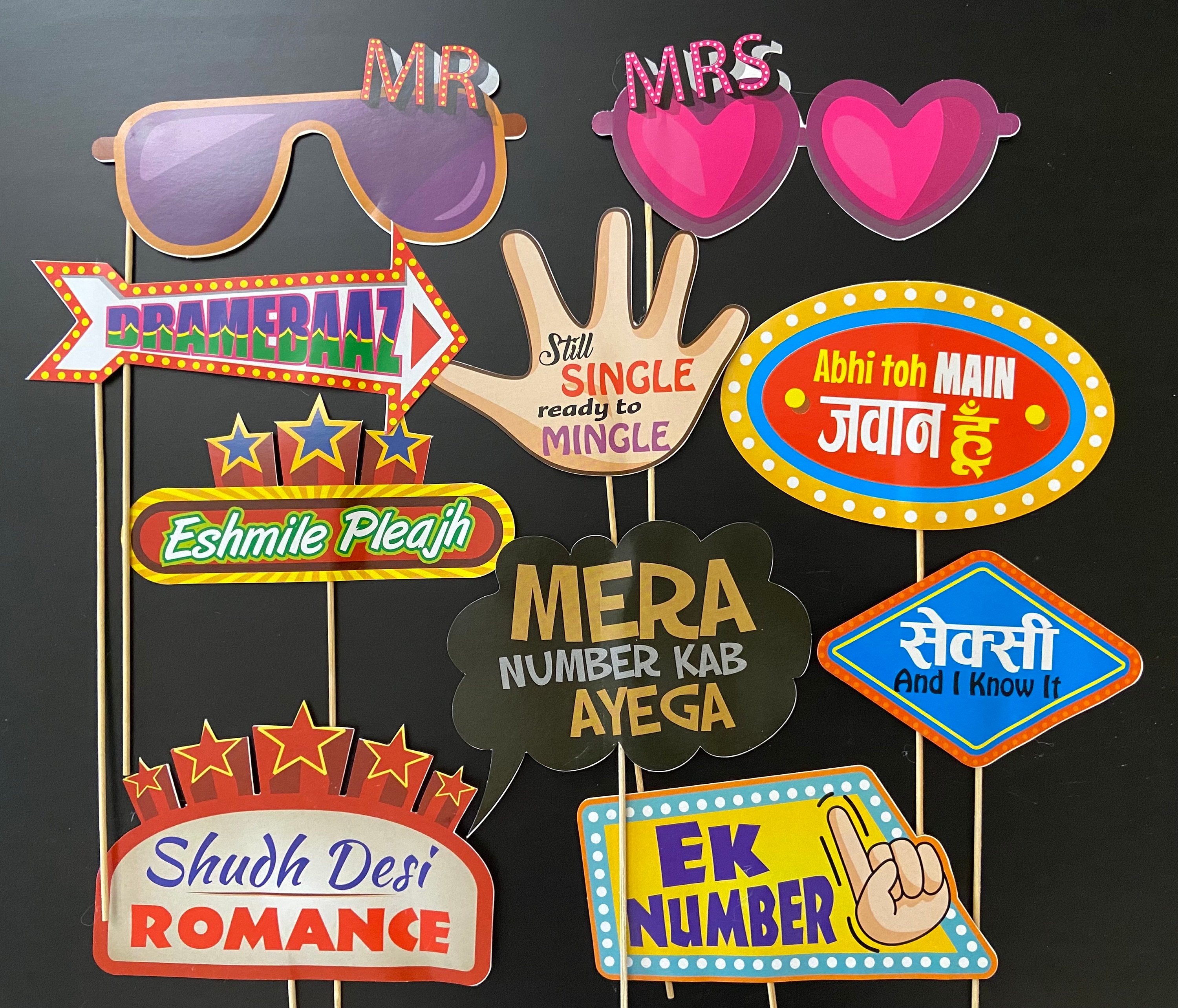 Bollywood Props Bollywood Party Decor Desi Photobooth Props Bollywood ...