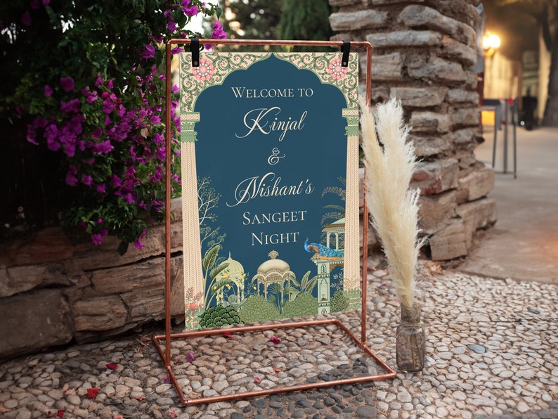 Welcome Sign Sangeet Reception Functions Desi Welcome Sign Indian ...