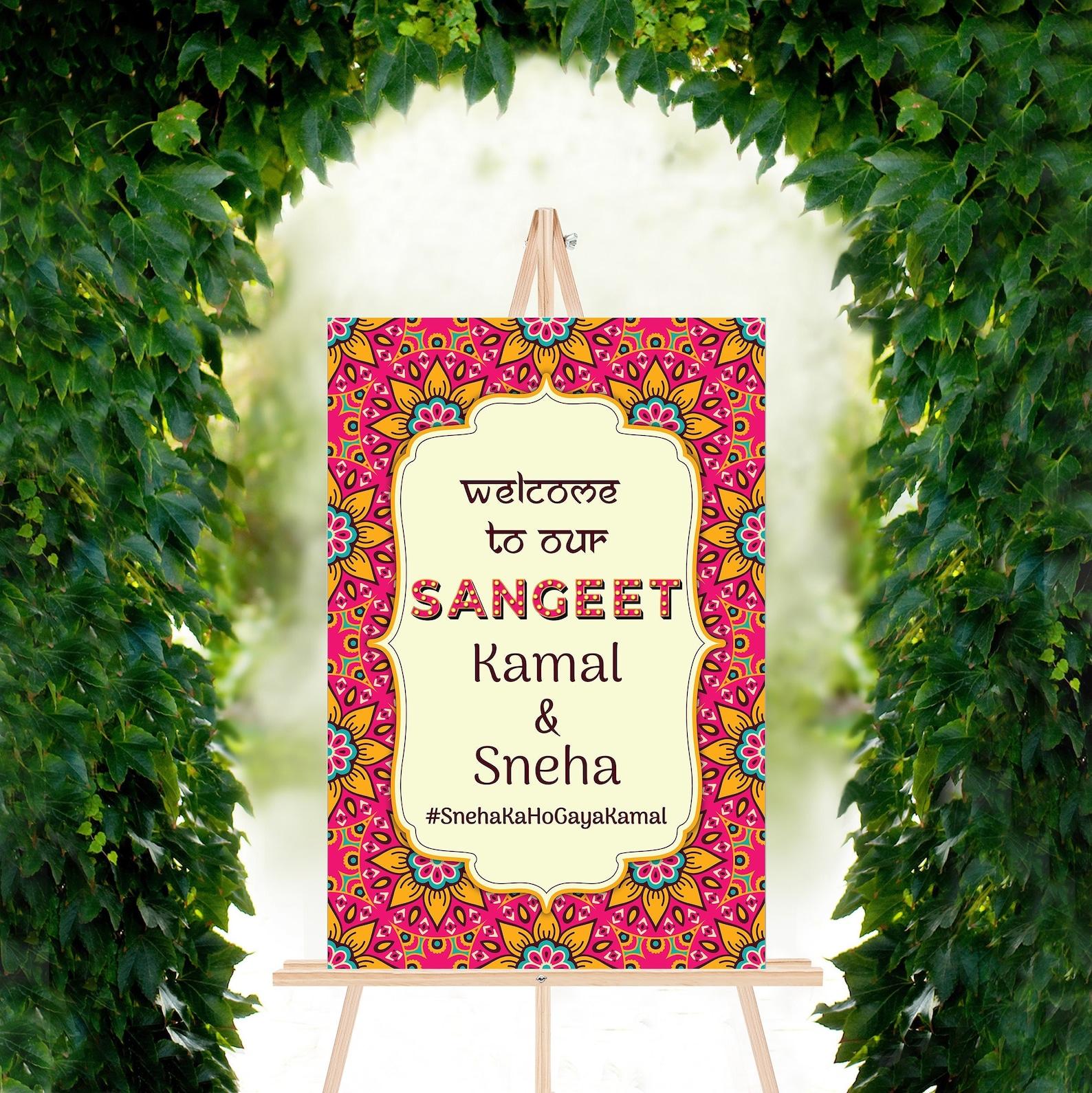 Sangeet Welcome Sign Maiyan Sign for Indian Wedding Sign Sangeet Party ...