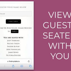 QR Code Wedding Seating Chart Scan QR Code to Find Your Seat Digital ...