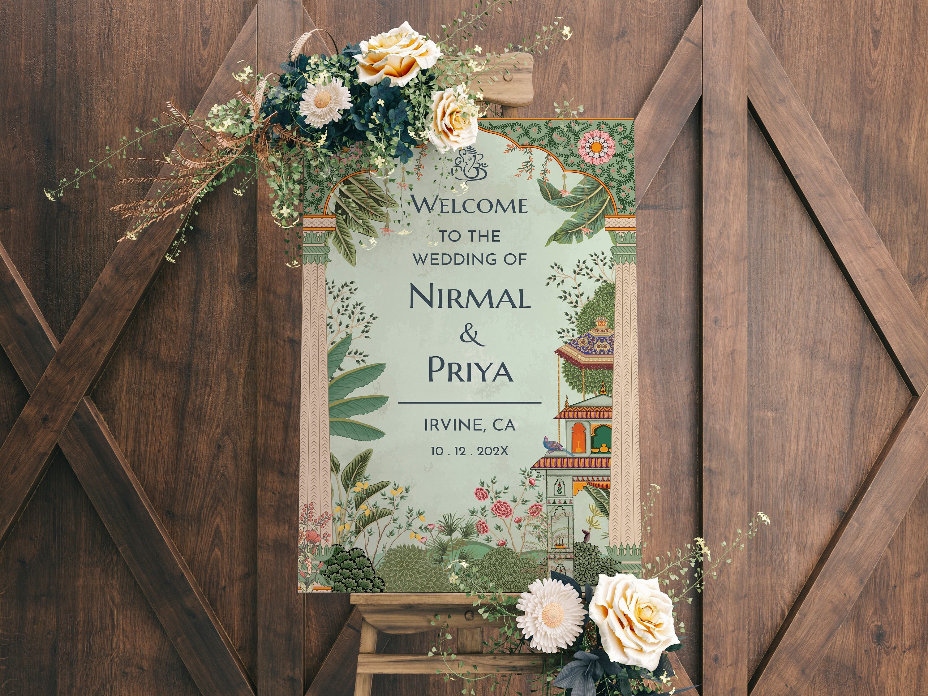Indian Wedding Sign Sangeet Welcome Sign Indian Wedding Welcome Sign ...