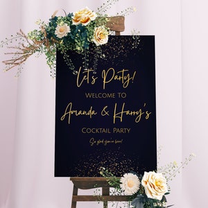 Cocktail Party Welcome Sign Cocktail Party Welcome to Cocktail Hour ...