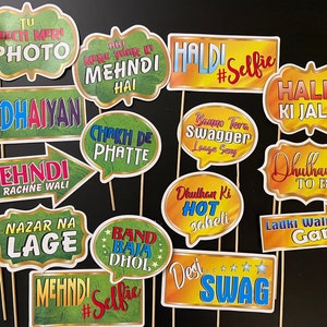 Haldi and Mehndi Prop Signs Mehndi Decor Desi Wedding Props - Etsy