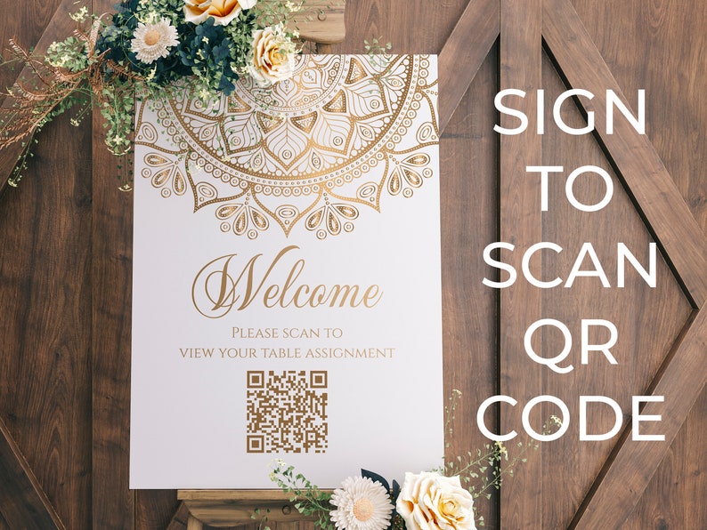 Seating Chart Digital Scan QR Code to Find Your Seat Digital QR Chart ...