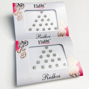 Bindi Silver Crystal Bridal Bindi Wedding Bindi Designer Bindi Indian ...