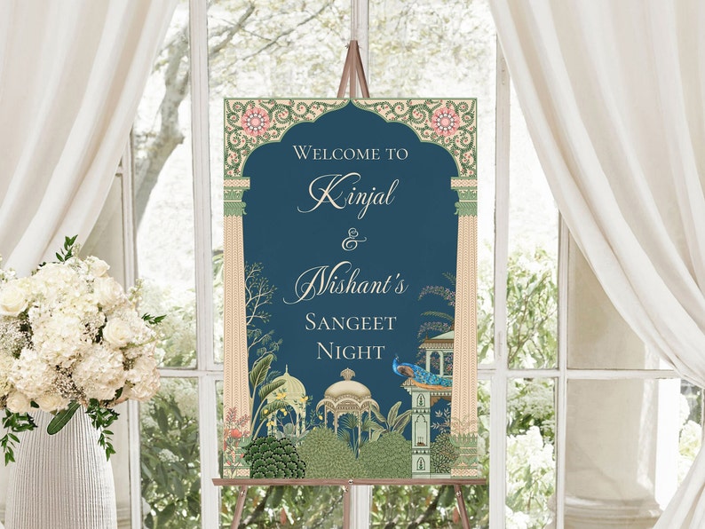 Welcome Sign Sangeet Reception Functions Desi Welcome Sign Indian ...