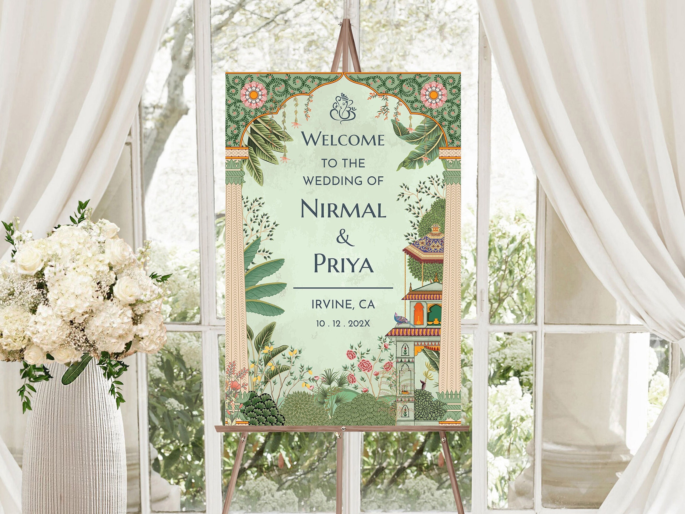 Indian Wedding Sign Sangeet Welcome Sign Indian Wedding - Etsy
