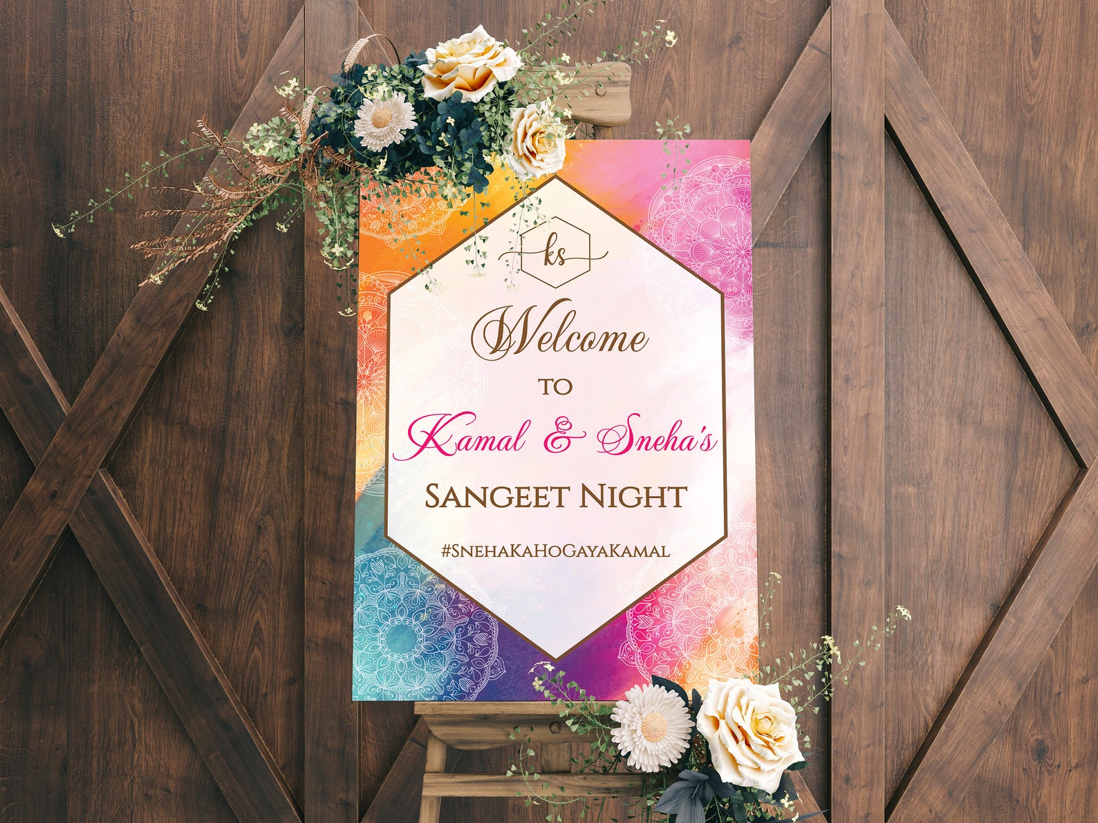 Sangeet Welcome Sign Jagoo Sign Indian Wedding Decor Welcome Sign ...