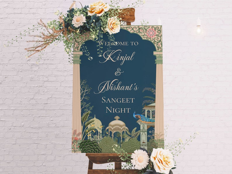 Welcome Sign Sangeet Reception Functions Desi Welcome Sign Indian ...