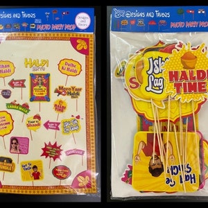 Haldi Prop Signs Desi Wedding Party Props Pithi Photo Props for Indian ...