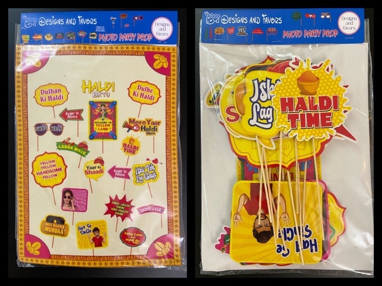 Haldi Prop Signs Desi Wedding Party Props Pithi Photo Props for Indian ...