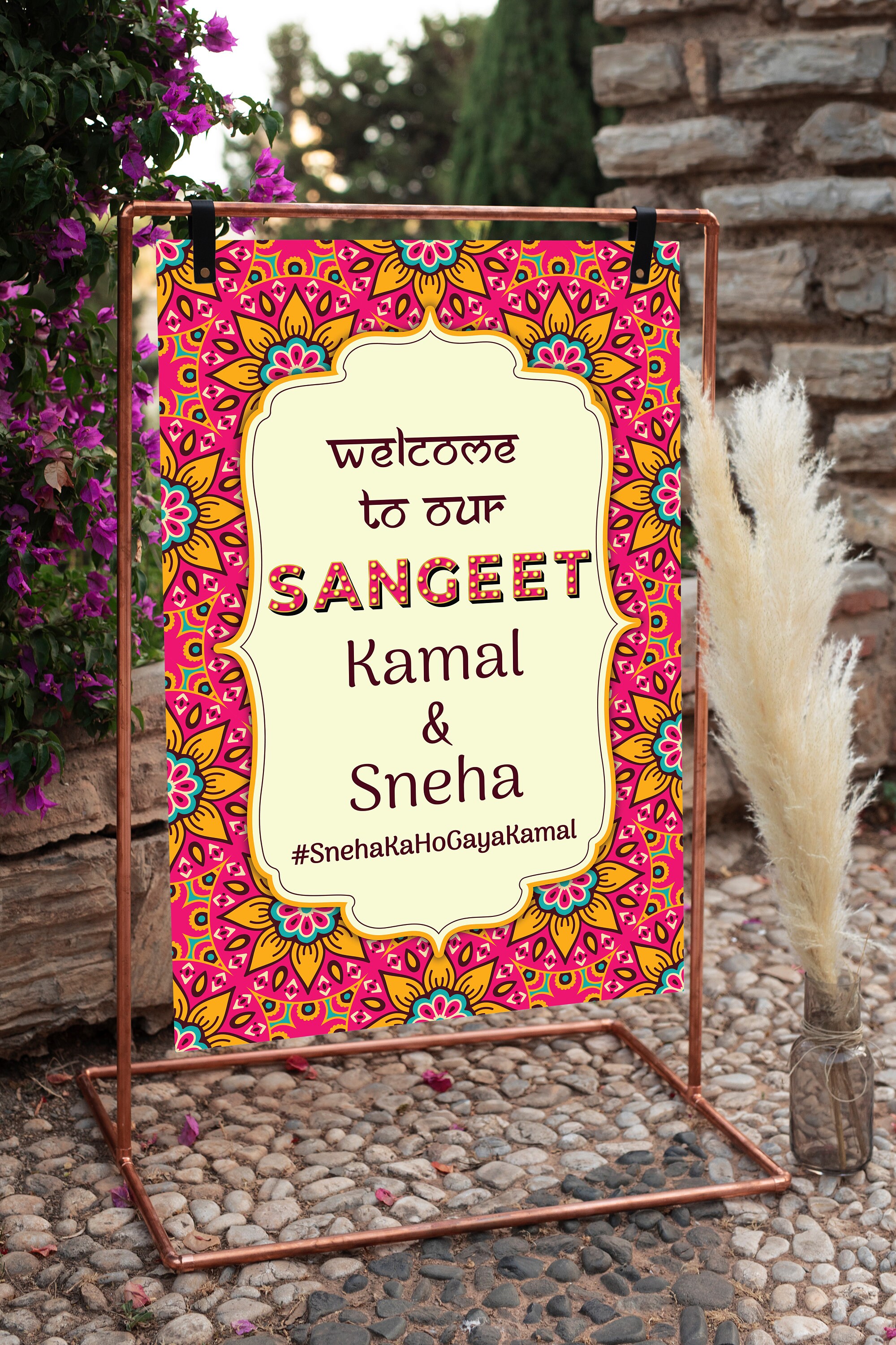 Sangeet Welcome Sign Maiyan Sign for Indian Wedding Sign Sangeet Party ...