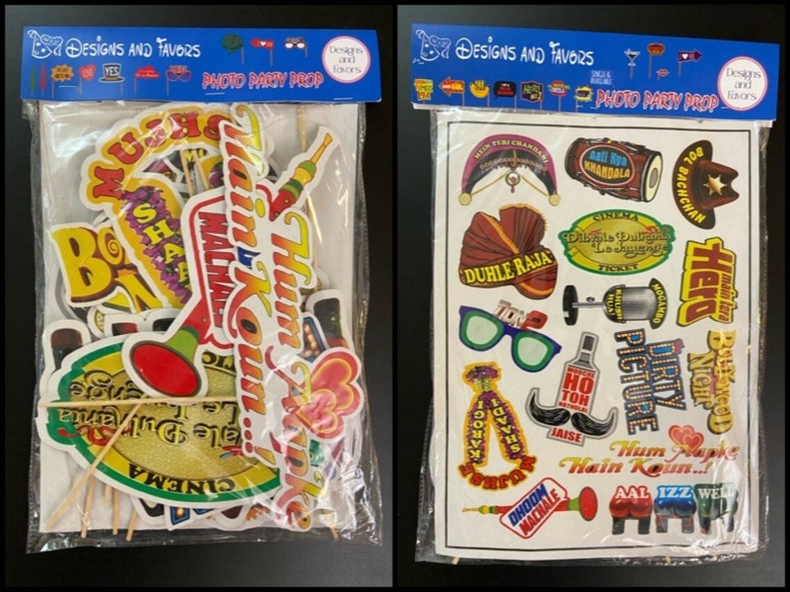 Bollywood Movie Props Bollywood Party Desi Photobooth Props Bollywood ...