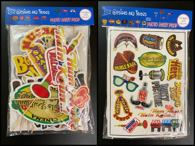 Bollywood Movie Props Bollywood Party Desi Photobooth Props Bollywood ...