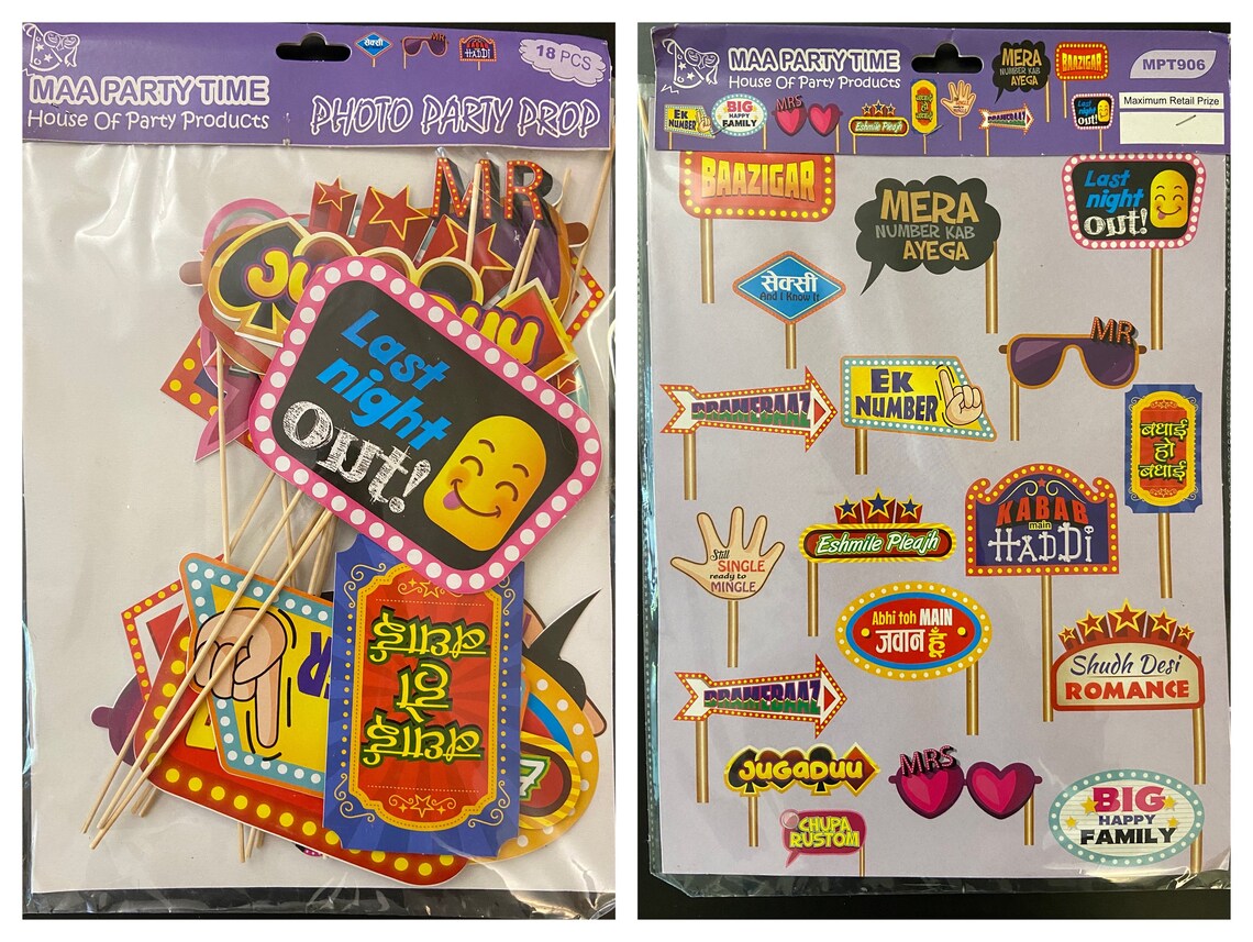 Bollywood Props Bollywood Party Decor Desi Photobooth Props Bollywood ...