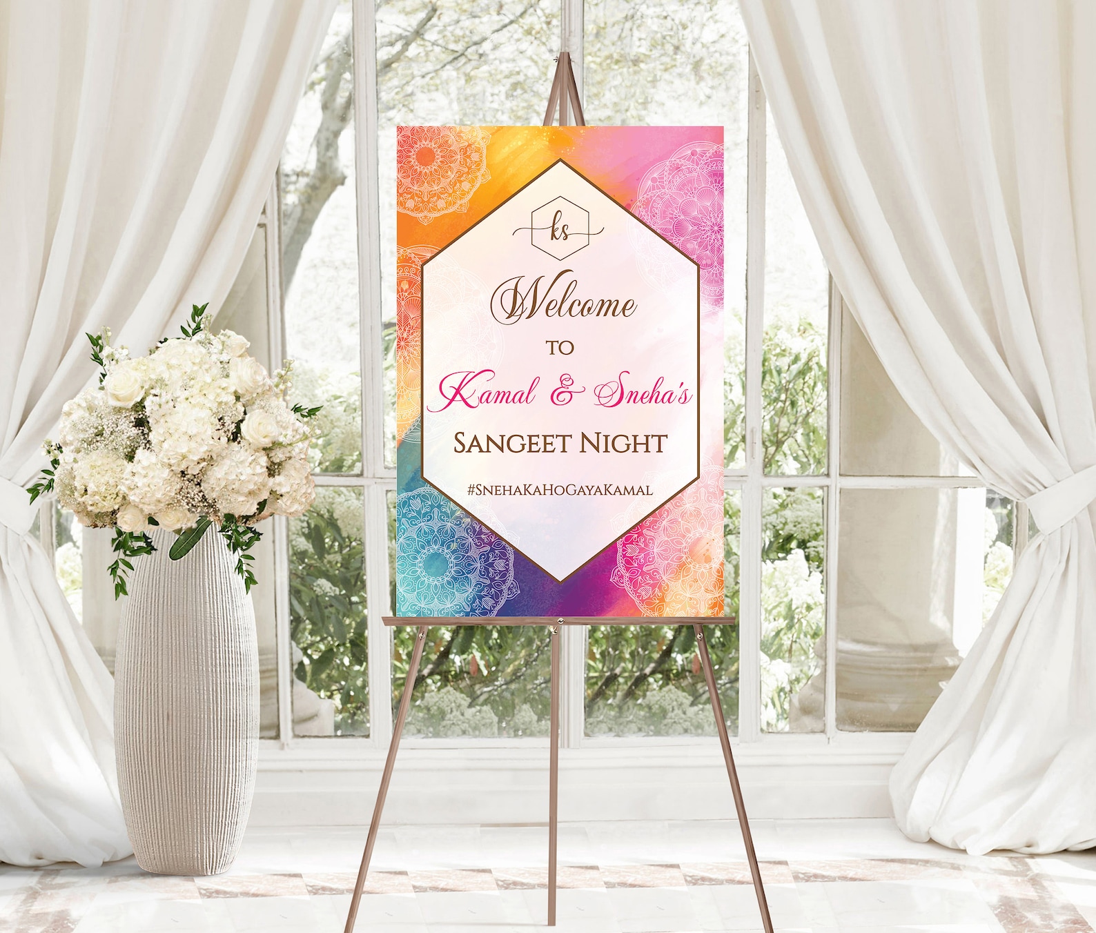 Sangeet Welcome Sign Jagoo Sign Indian Wedding Decor Welcome Sign ...