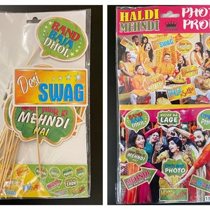 Haldi and Mehndi Prop Signs Mehndi Decor Desi Wedding Props Haldi ...