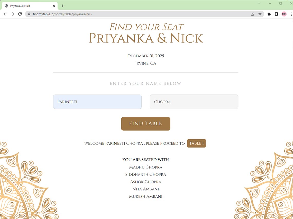 Seating Chart Digital Scan QR Code to Find Your Seat Digital QR Chart ...