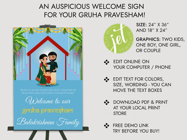 Gruhapravesham Sign Housewarming Welcome Board Indian Gruhapravesam ...