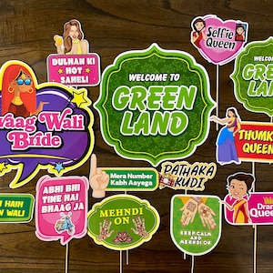 Mehndi Prop Signs Banners Posters Mehndi 3 in 1 Set Desi Wedding Props ...
