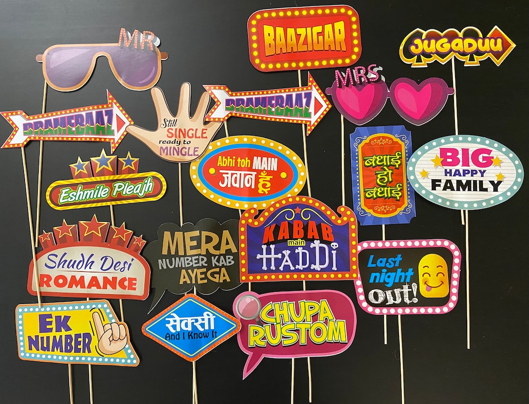 Bollywood Props Bollywood Party Decor Desi Photobooth Props Bollywood ...