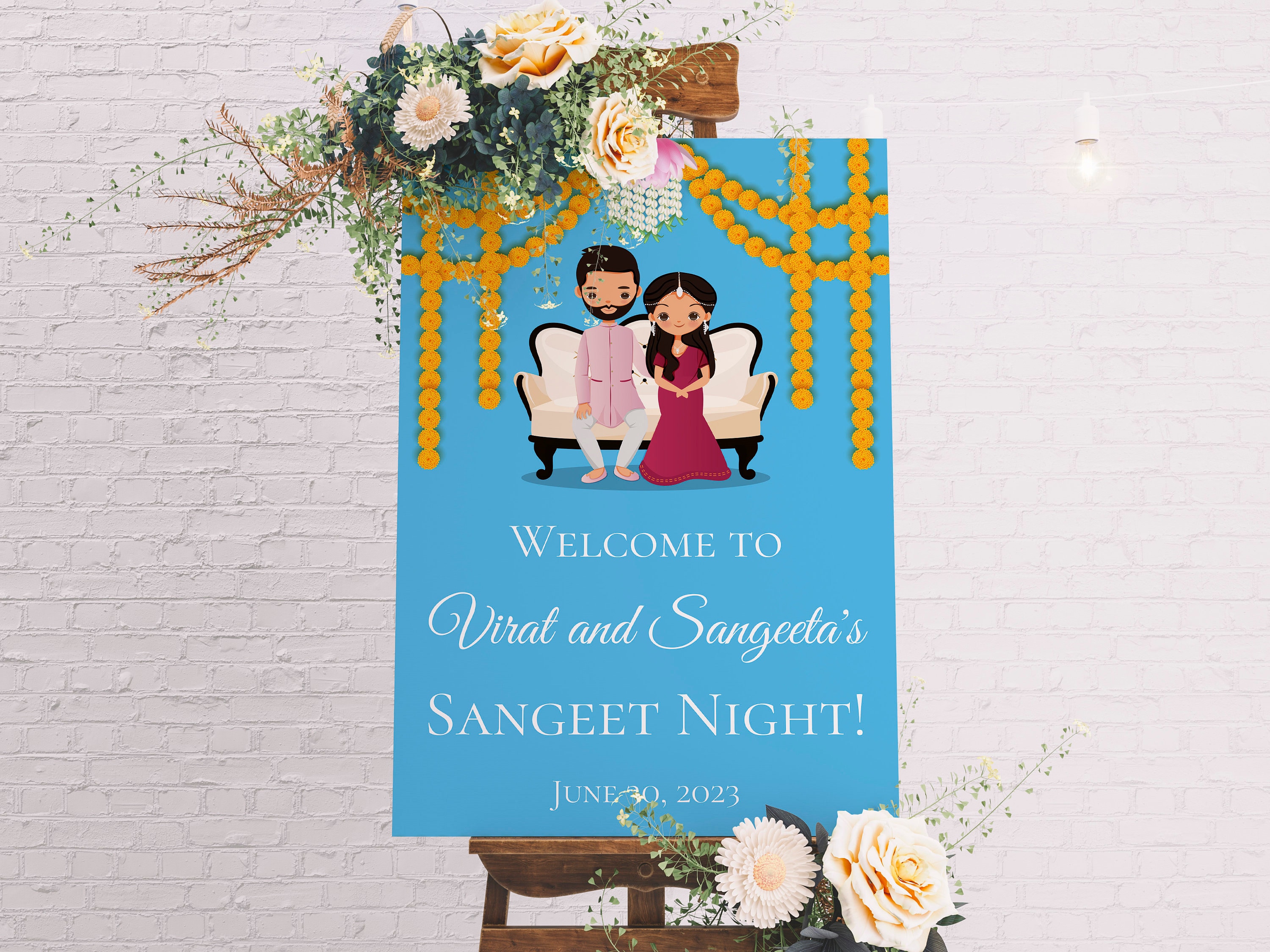 Indian Wedding Sign Sangeet Welcome Sign Indian Wedding Welcome Sign ...