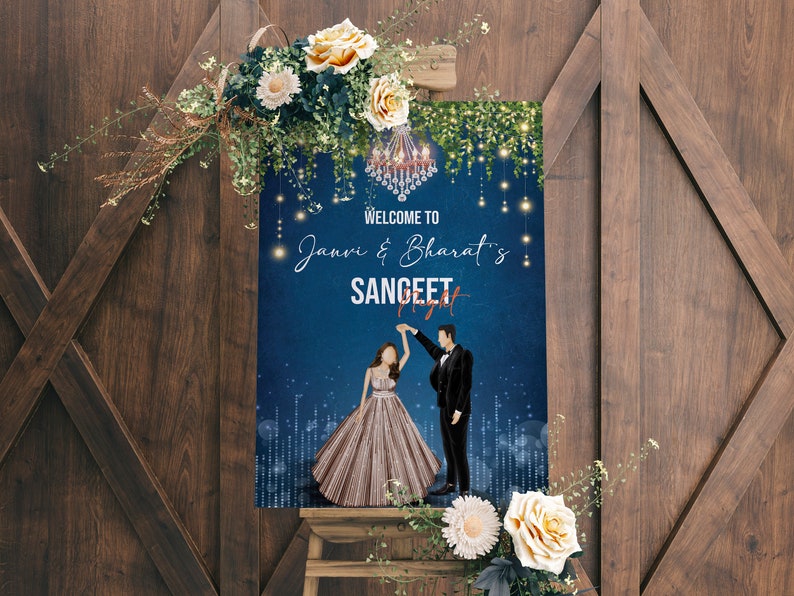 Welcome Sign Sangeet Night Reception Functions Desi Welcome Sign Indian ...