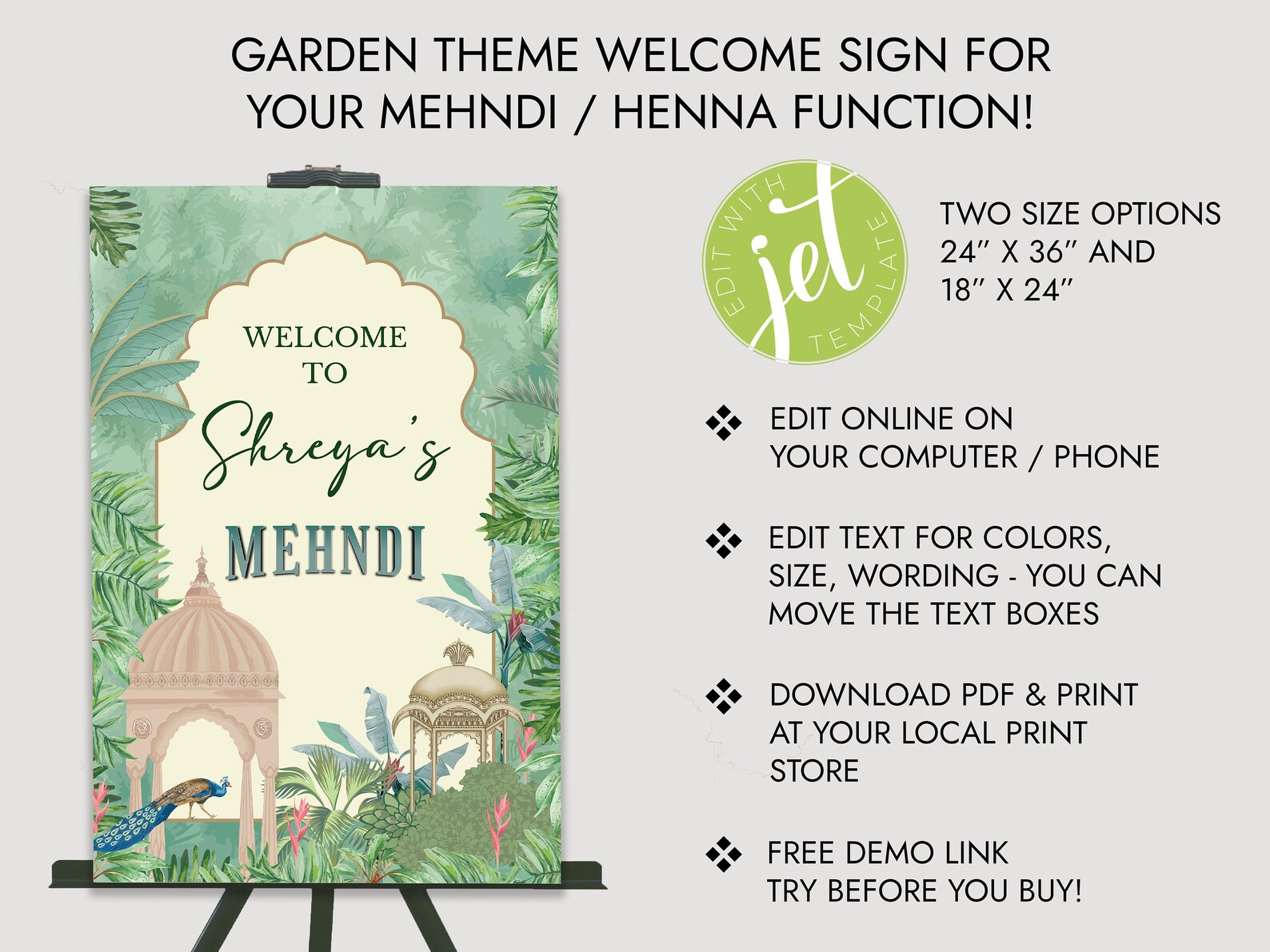 Mehndi Sign Mendhi Wedding Sign Indian Welcome to Mehndi Sign Henna ...