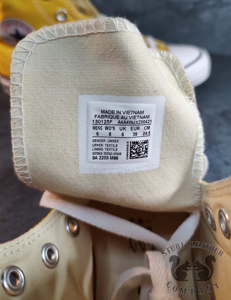 Hand Tooled Leather Customized Chuck Taylors With Sunflower and Western ...