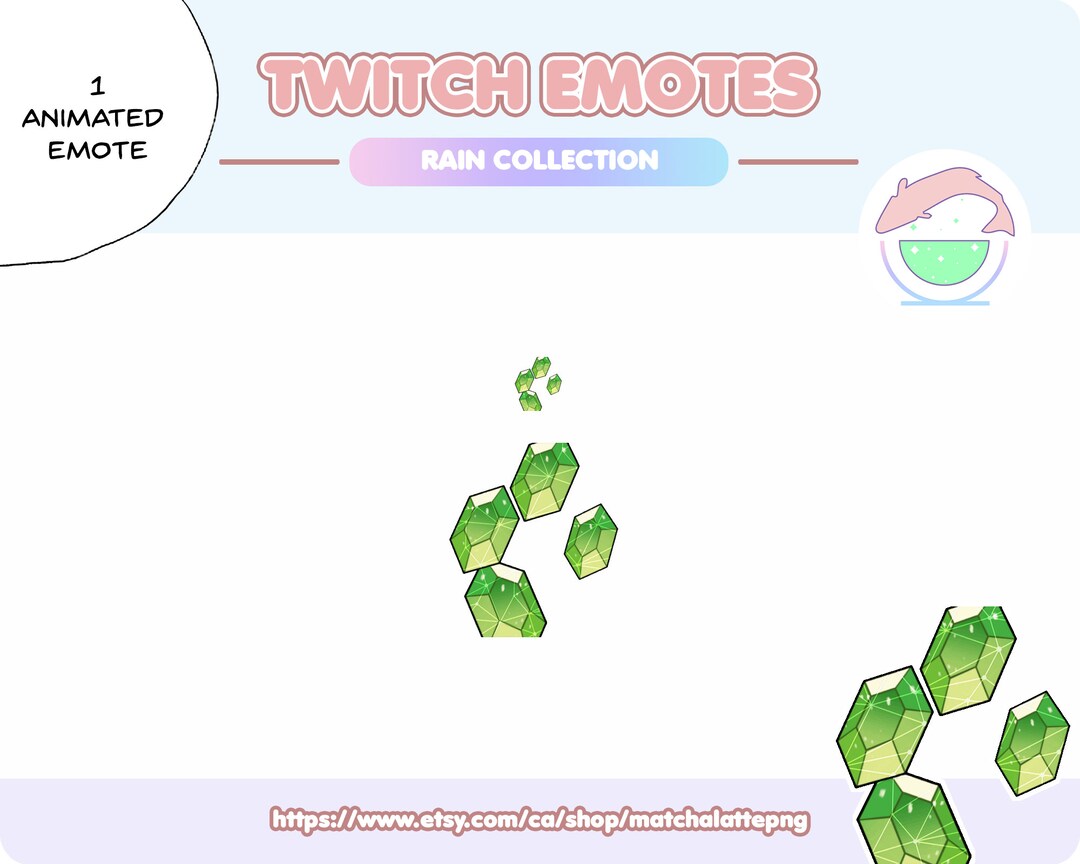 Animated Rupee Rain Drop the Legend of Zelda Cute Kawaii Emote - Etsy