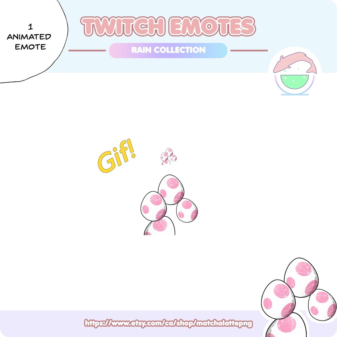 Animated Pink Egg Rain Drop Yoshi Island Super Mario Bros Cute Kawaii ...