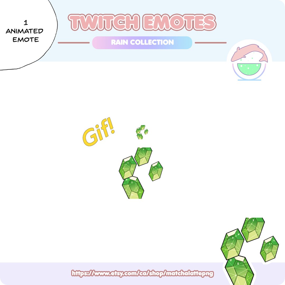 Animated Rupee Rain Drop the Legend of Zelda Cute Kawaii Emote ...