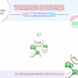 Animated Turnip Rain Drop Super Smash Bros Cute Kawaii Emote | Premade ...