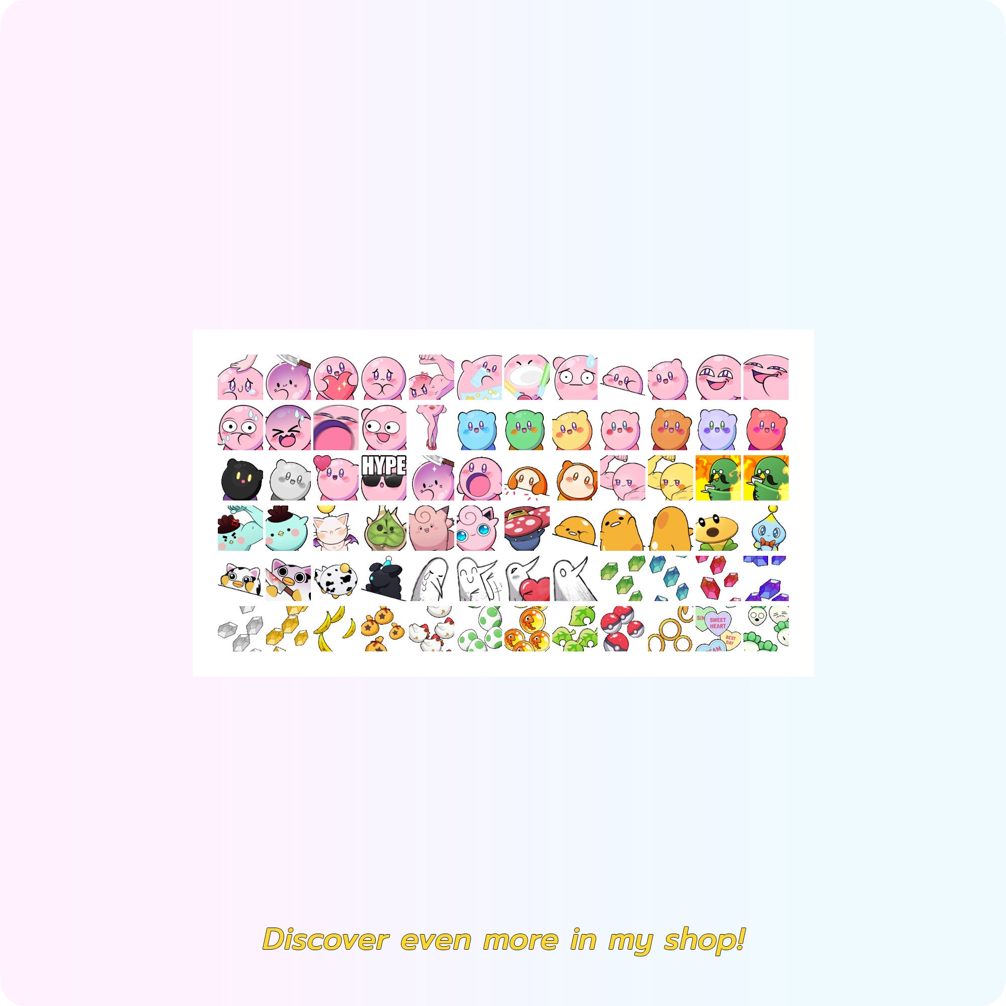 Kirby Shook Surprised Emote | Premade | Twitch, Discord, Youtube - Etsy