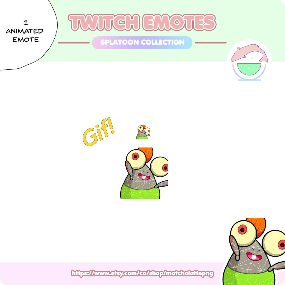 Animated Splatoon Wiggle Smallfry Dance Excited Cute Kawaii Emote ...