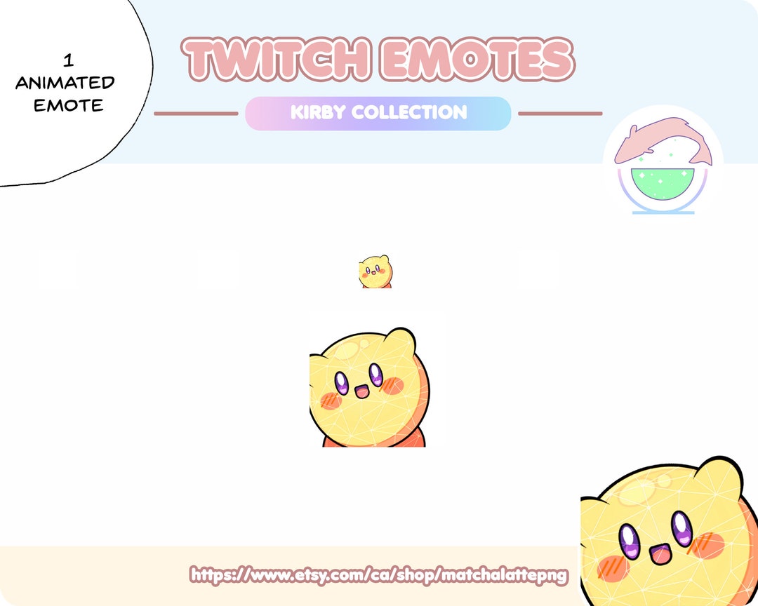 Animated Wiggle Keeby Yellow Kirby Dance Excited Cute Kawaii Emote ...