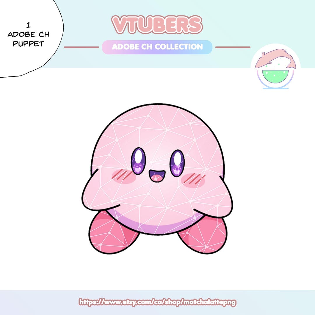 Kirby Vtuber | Premade | Full Body/fully Rigged | Adobe Character ...