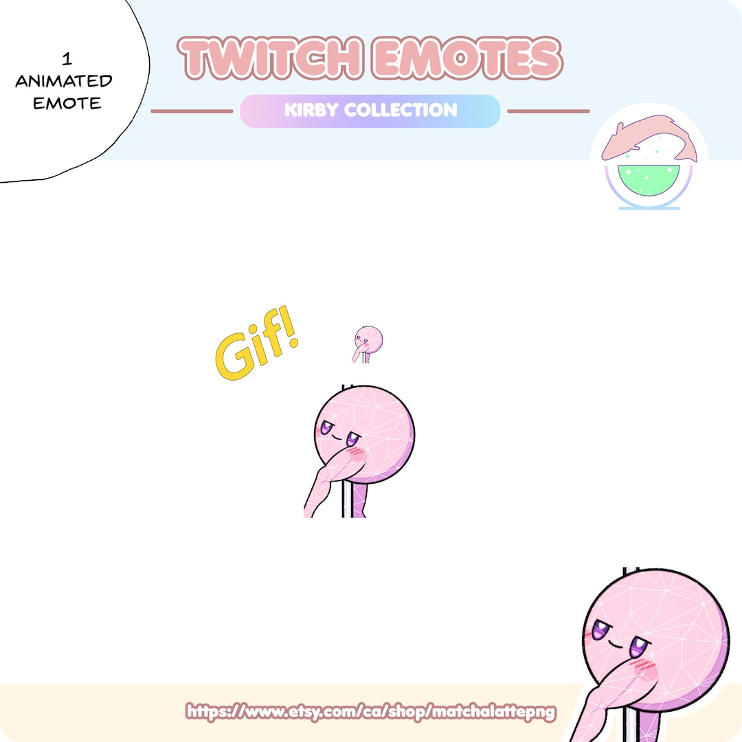 Animated Cursed Kirby Long Legs Dance Pole Emote | Premade | Twitch ...