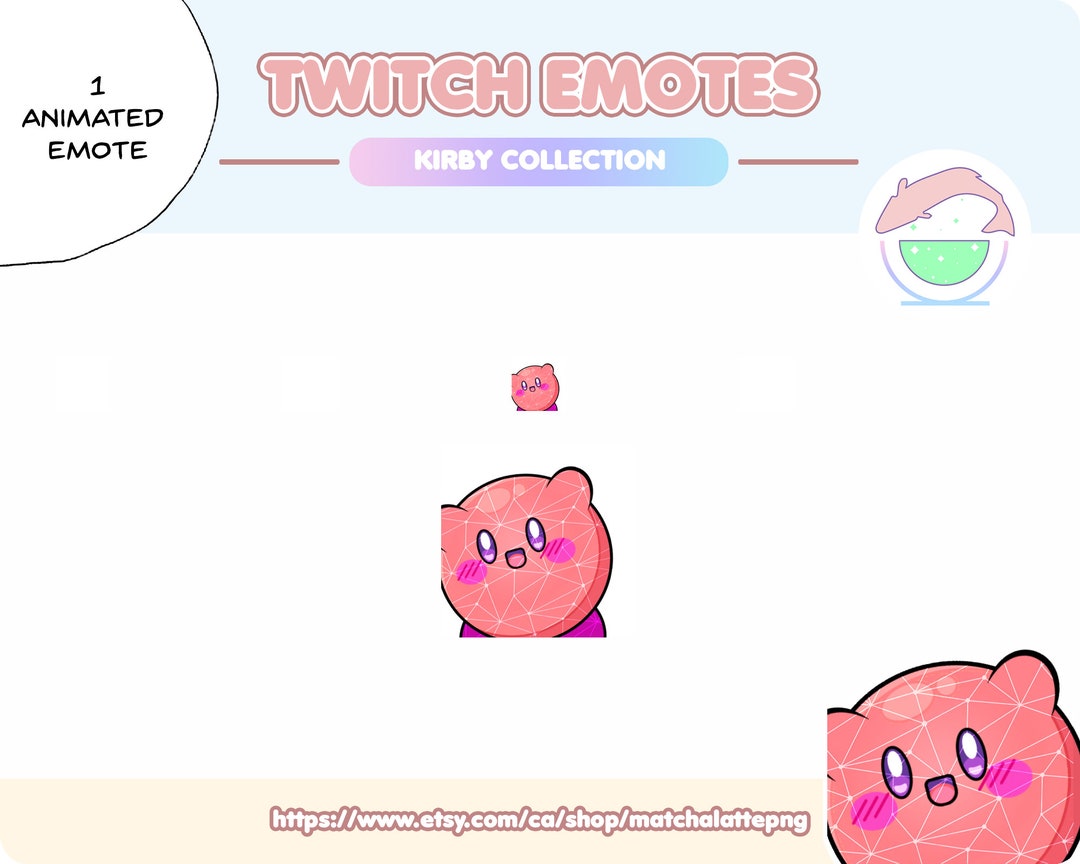 Animated Wiggle Red Kirby Dance Excited Cute Kawaii Emote | Premade ...