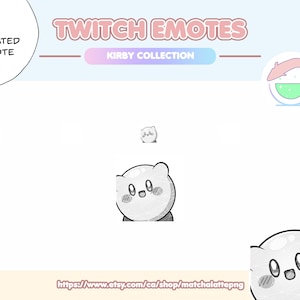 Animated Wiggle Grey White Kirby Dance Excited Cute Kawaii Emote ...