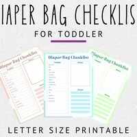 Diaper Bag Checklist for Baby, Baby Essentials Checklist Printable ...