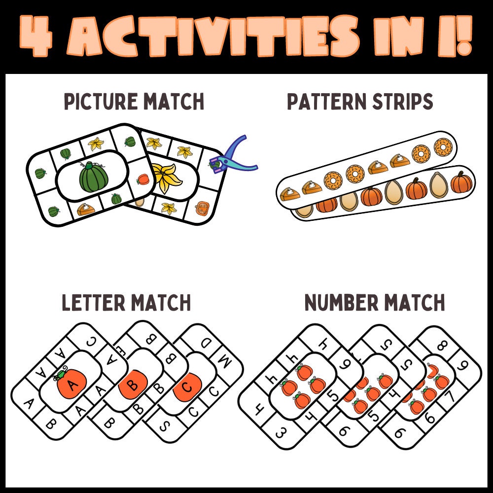 Fall Fine Motor Hole Punch Cards With Pumpkin Theme - Etsy