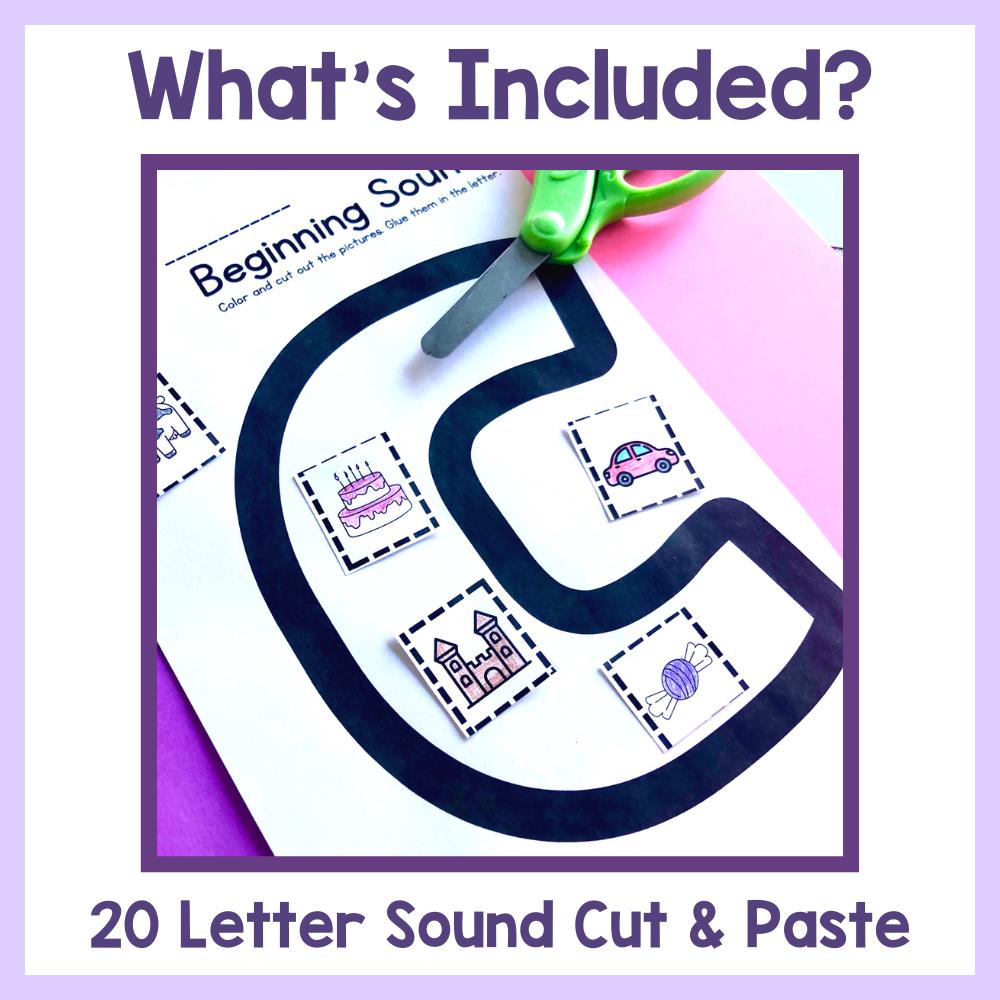 Beginning Consonant Cut and Paste - Initial Consonant Worksheets ...