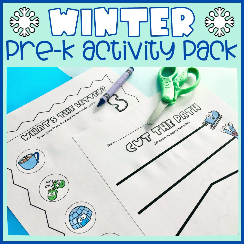 Winter No Prep Preschool Activity Pack: Print and Go - Etsy