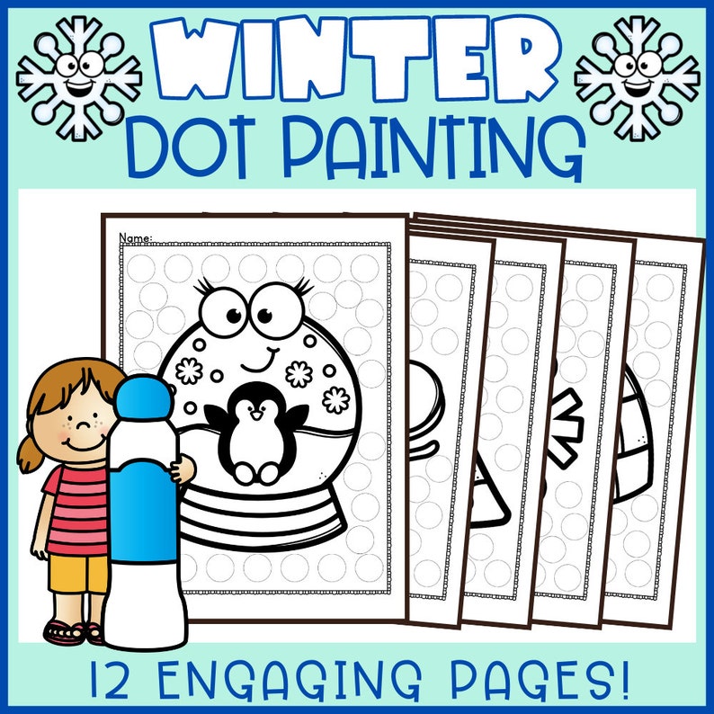 Winter Dot MEGA Painting Bundle, Dot Marker Activities, Printables for ...