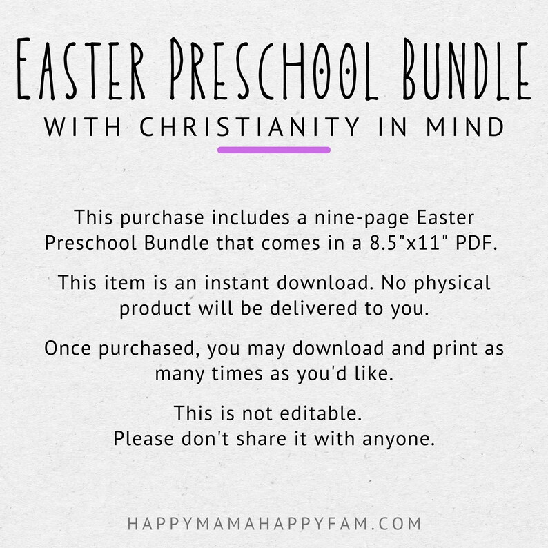 Easter Preschool Bundle, Easter Activity Sheets, Religious Preschool ...