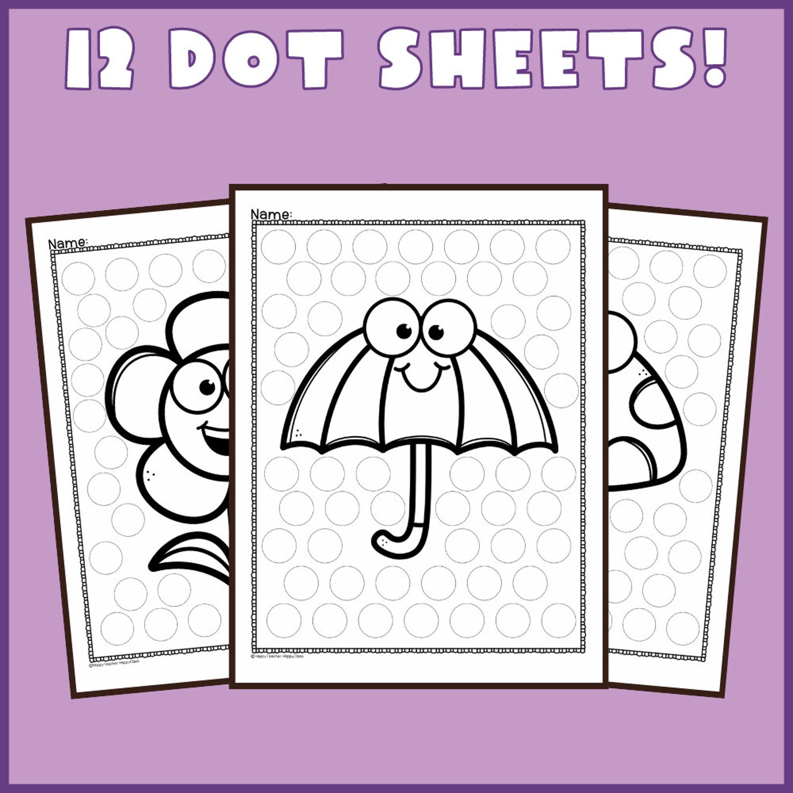 Spring Dot Marker Sheets: Springtime Dot Painting Pages - Etsy